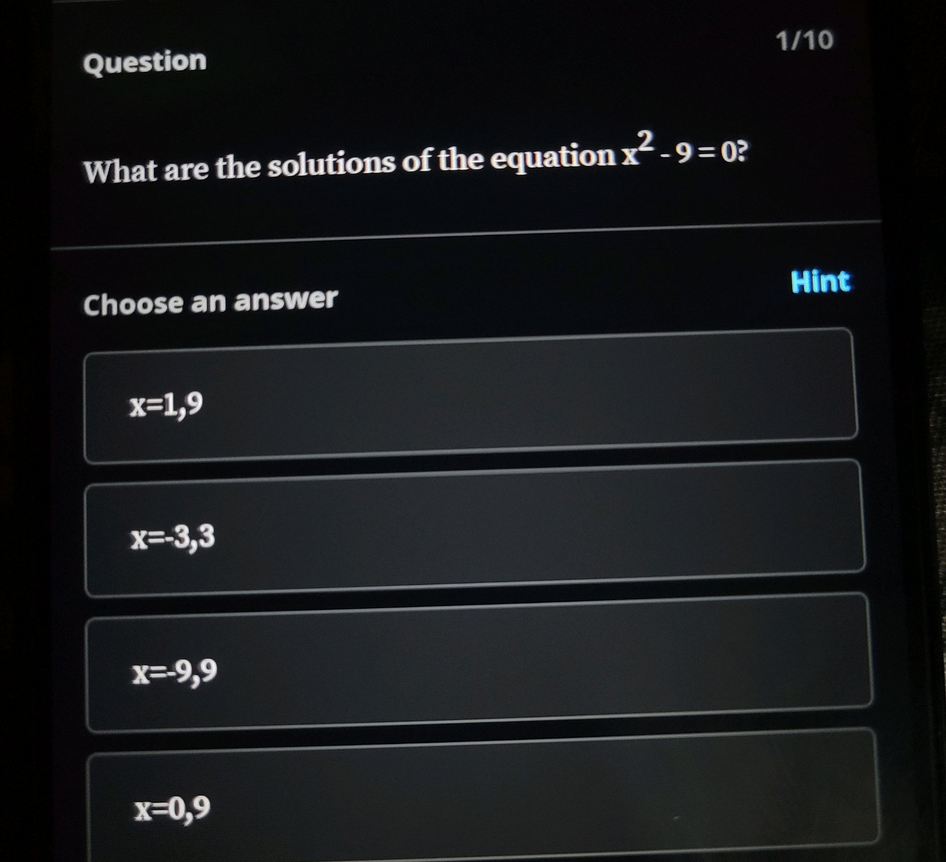 What are the solutions of the equation $x^2 | StudyX