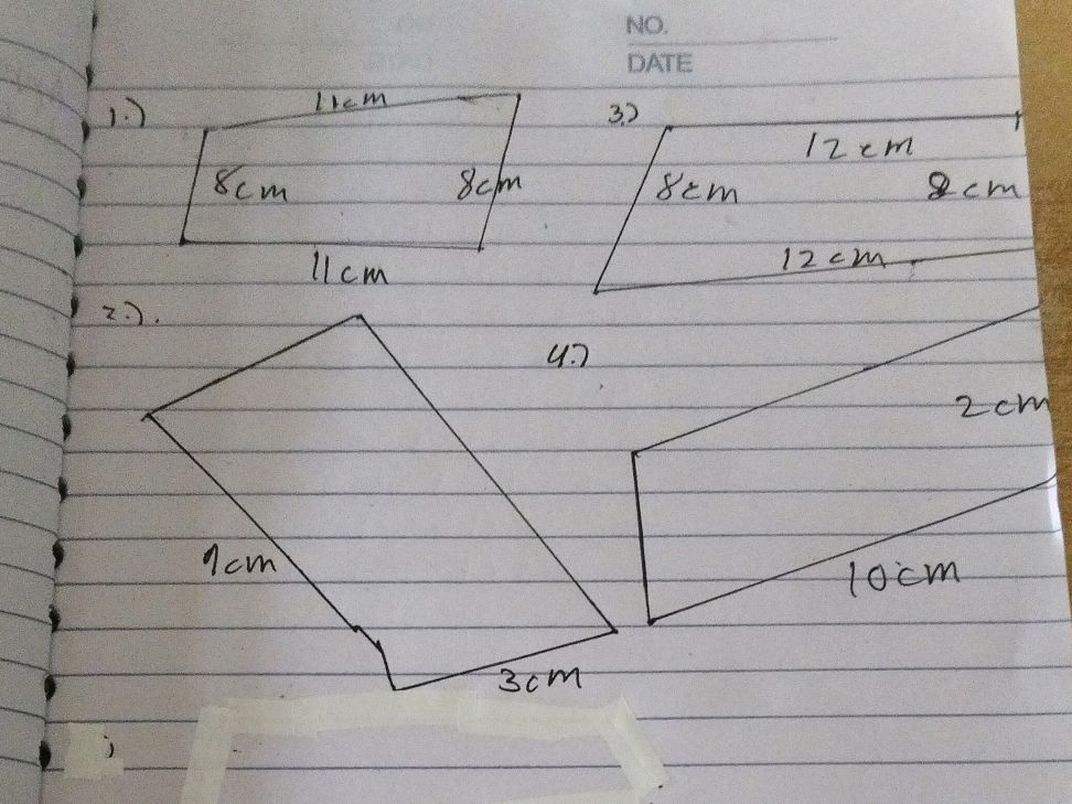 1.) 8cm 11cm 8cm 11cm 2.) 9cm 3cm 3.) | StudyX