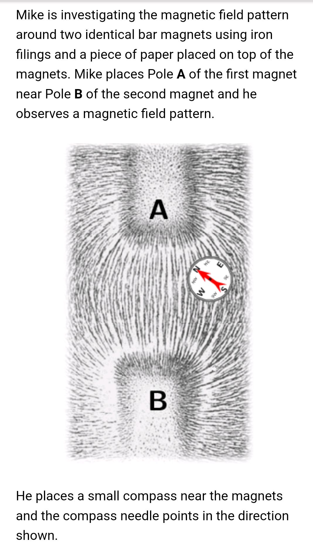Mike is investigating the magnetic field | StudyX
