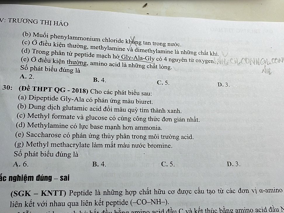 (b) Muối phenylammonium chloride không tan | StudyX