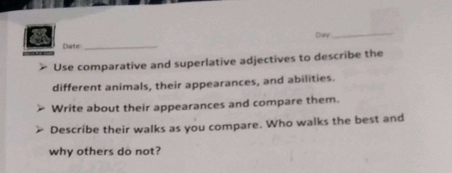 Use comparative and superlative adjectives | StudyX