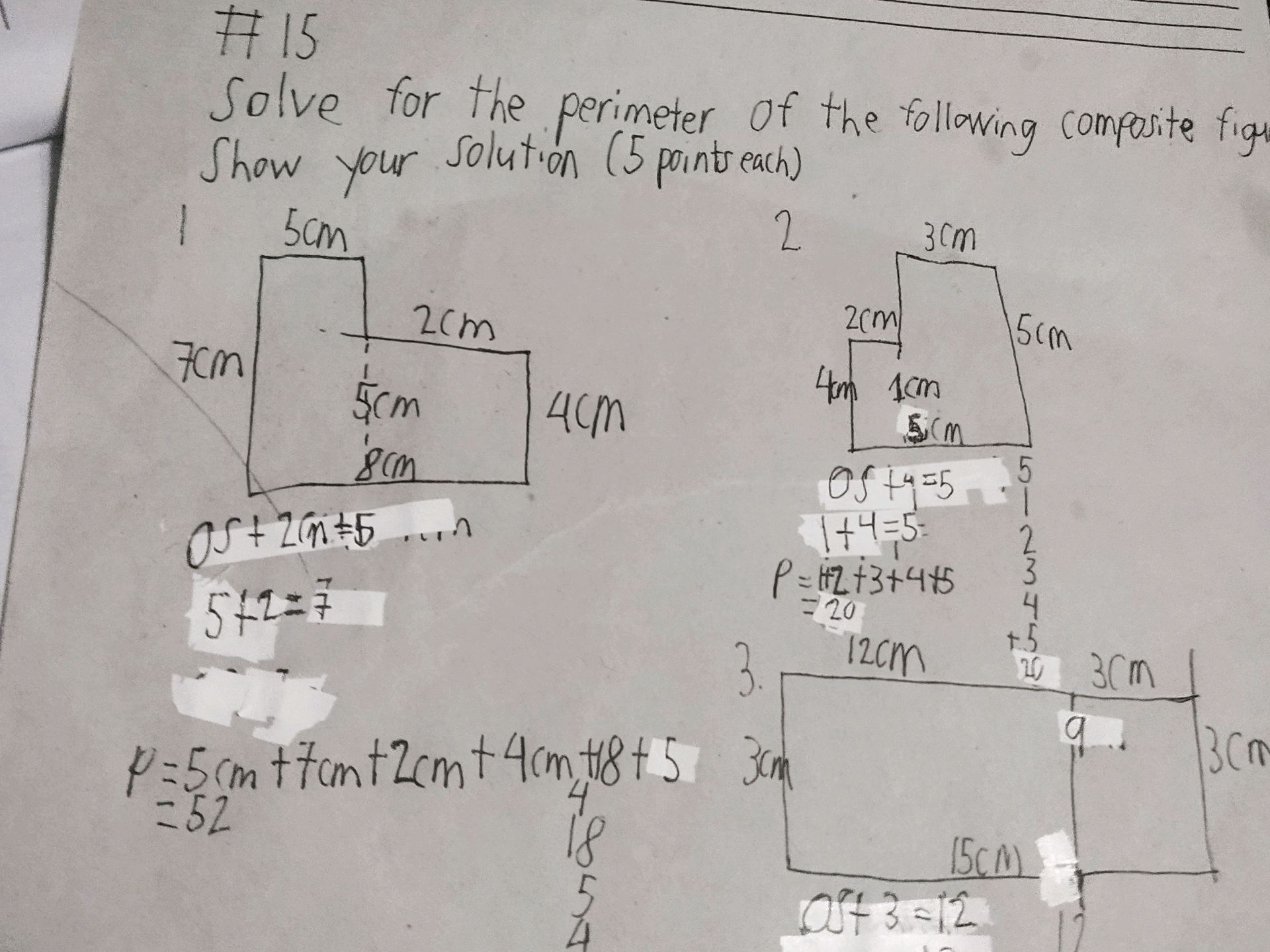 #15 Solve for the perimeter of the following | StudyX