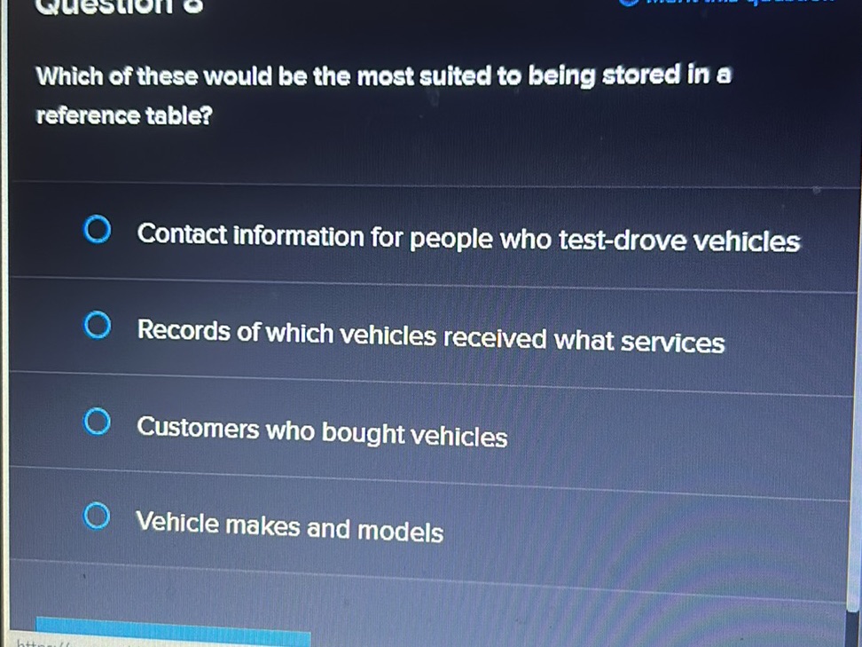 Which of these would be the most suited to