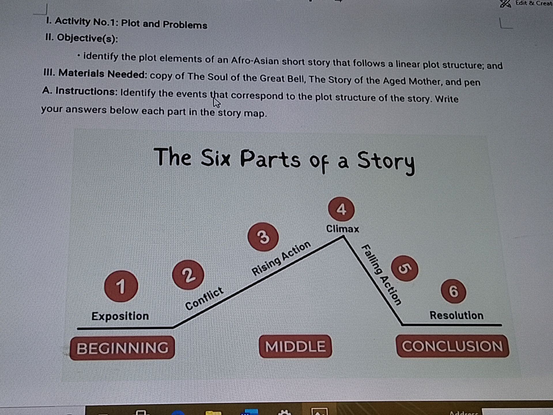 I. Activity No.1: Plot and Problems II. | StudyX