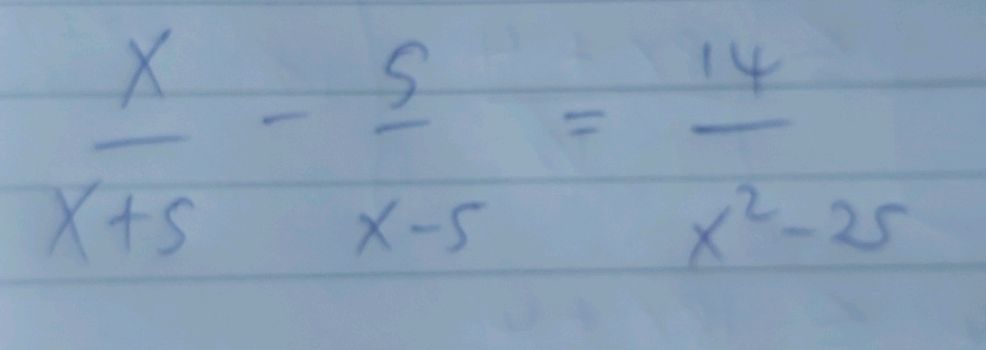 Solving Rational Equations: $ {x}{x+5}
