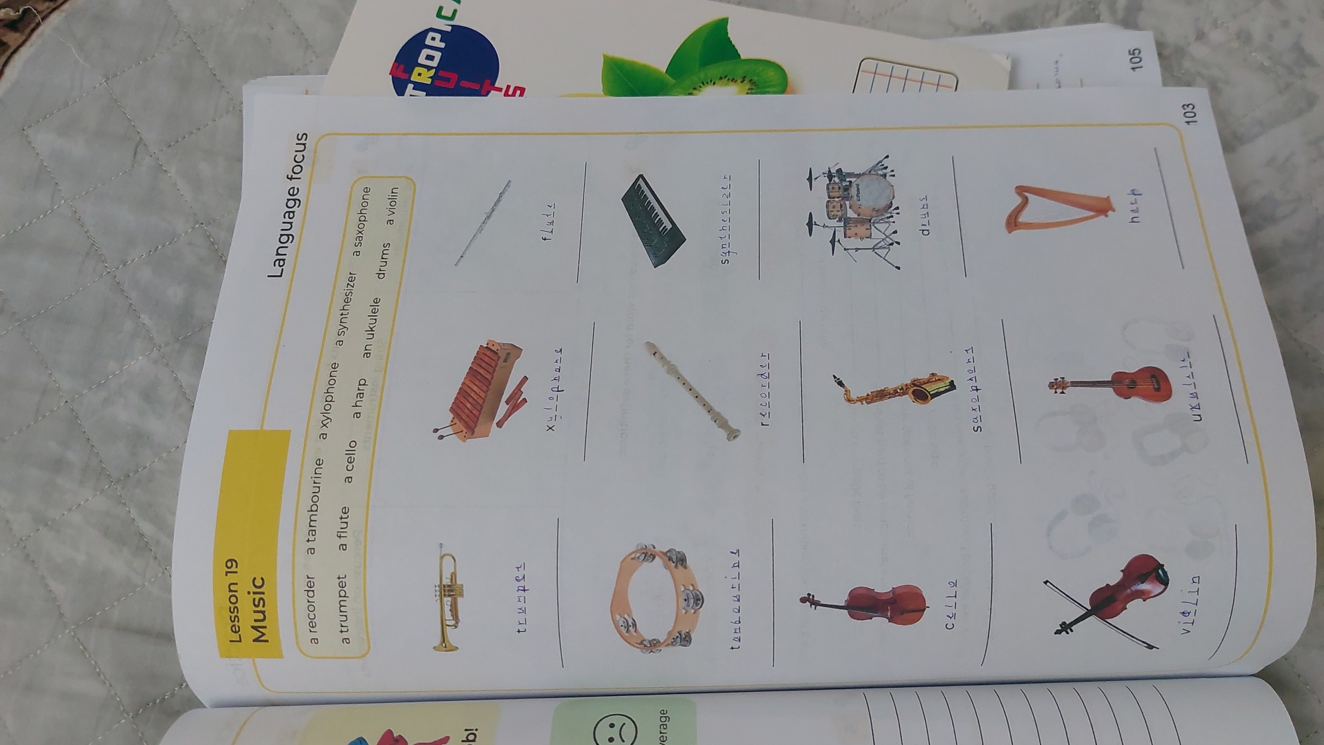 Divide the music instruments from the first