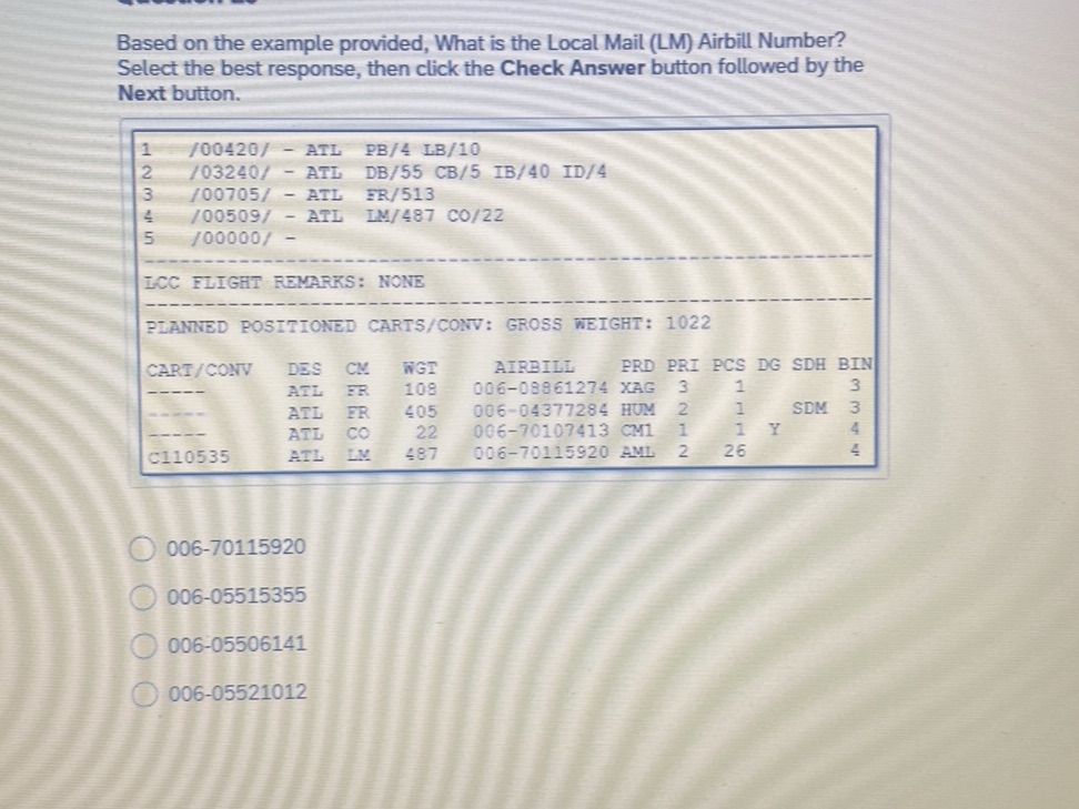 Based on the example provided, What is the