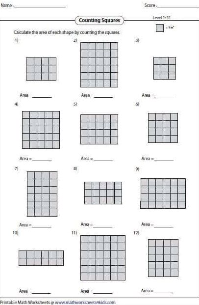 Calculate the area of each shape by counting | StudyX