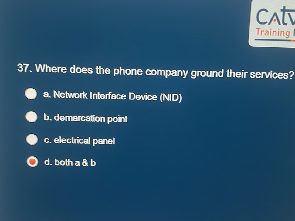 Where does the phone company ground their