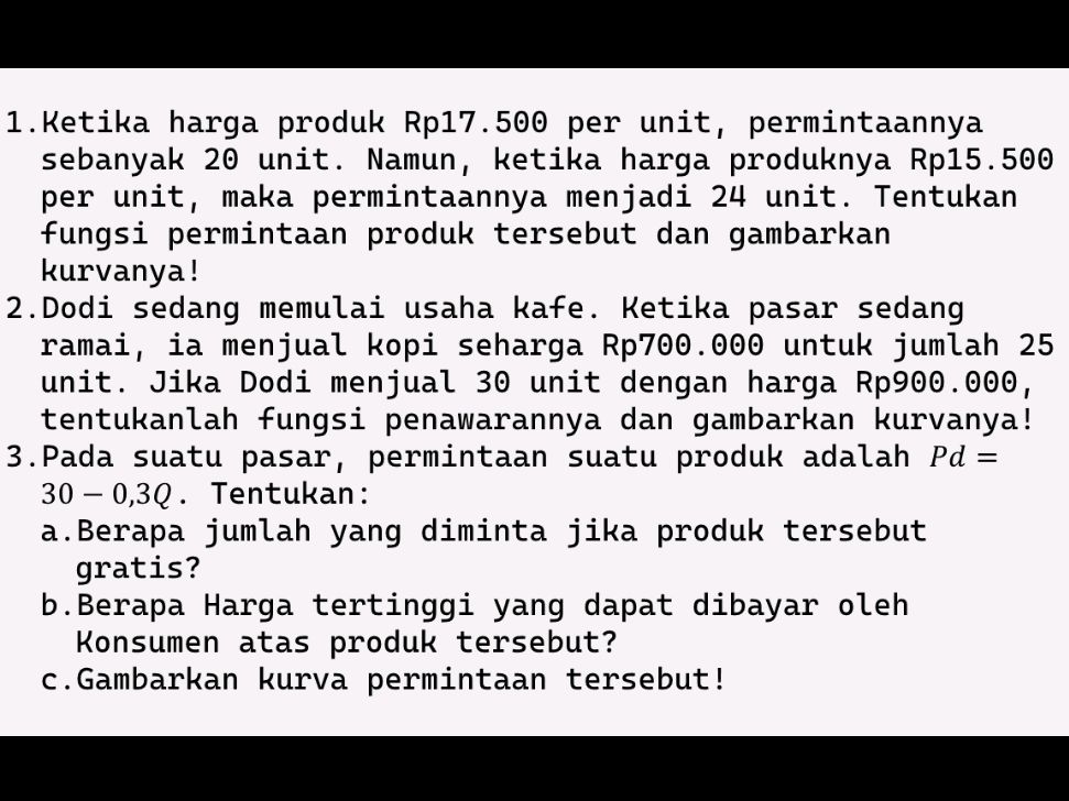 Ketika harga produk Rp17.500 per unit,