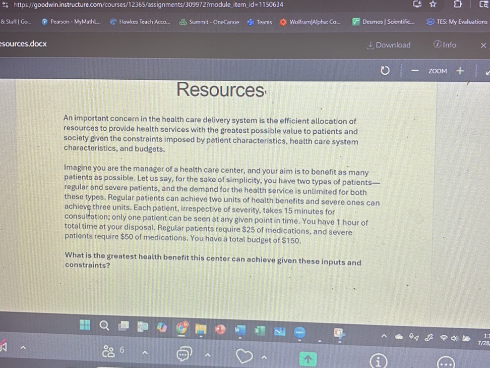 An important concern in the health care | StudyX