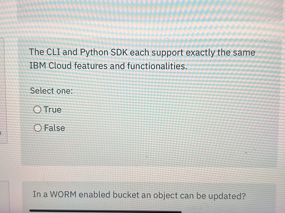 The CLI and Python SDK each support exactly | StudyX