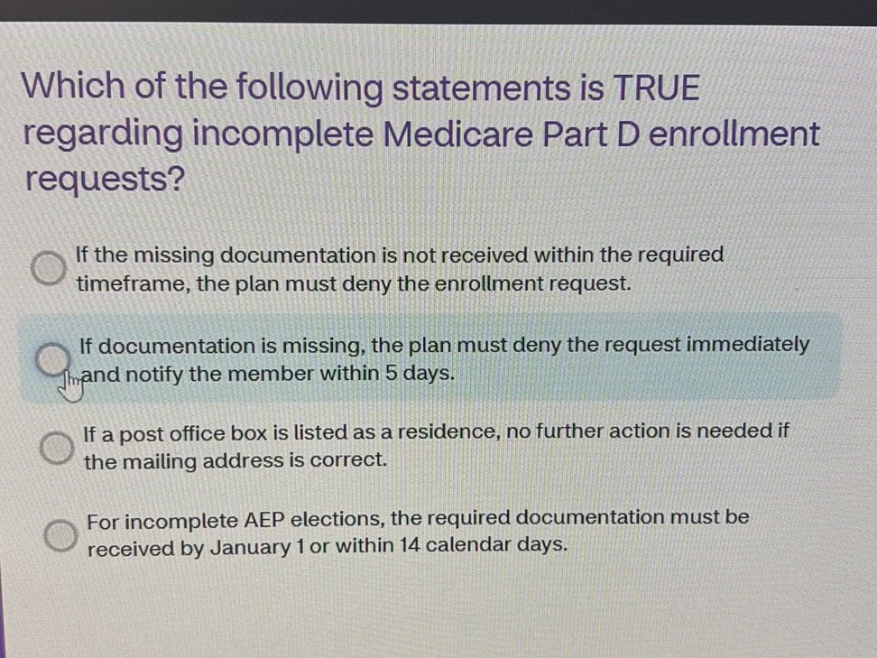 Which of the following statements is TRUE | StudyX