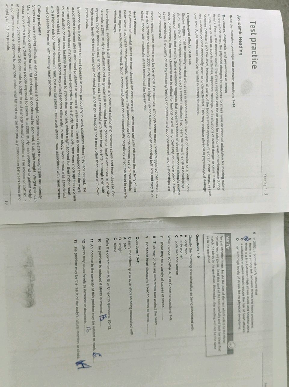 Questions 7-9 Classify the following | StudyX