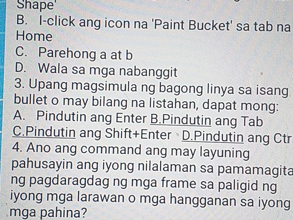 3. Upang magsimula ng bagong linya sa isang | StudyX