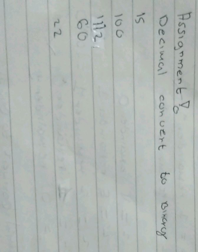 Assignment: Convert Decimal to Binary 15 | StudyX