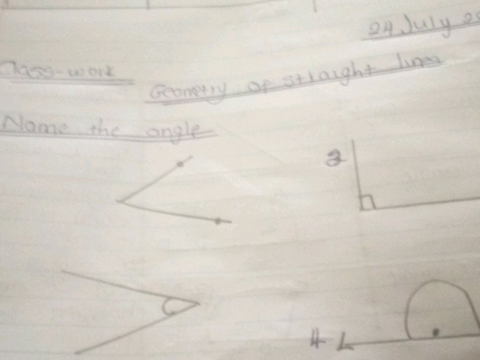 Name the angle There are several diagrams of