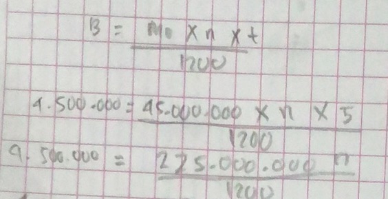 B = {M_0 n t}{1200} 4.500.000 = {45.000.000
