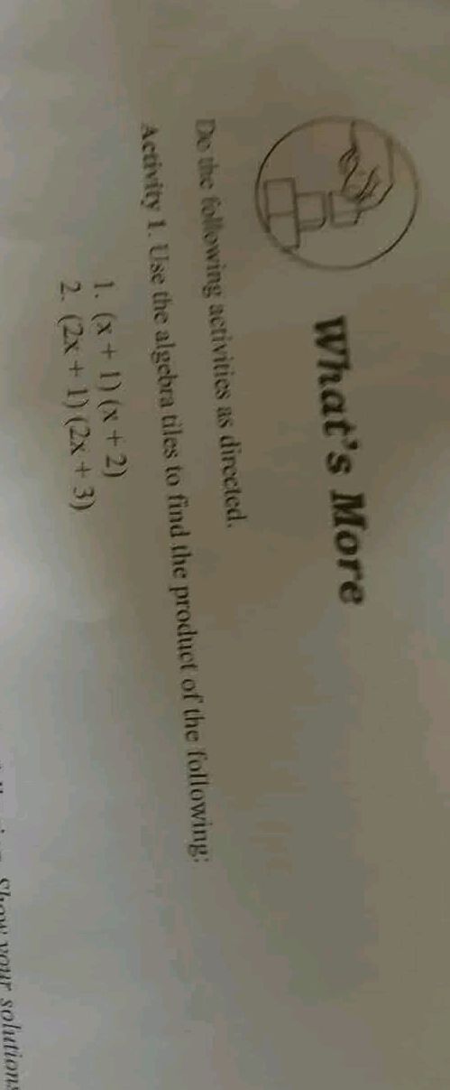 Do the following activities as directed. | StudyX