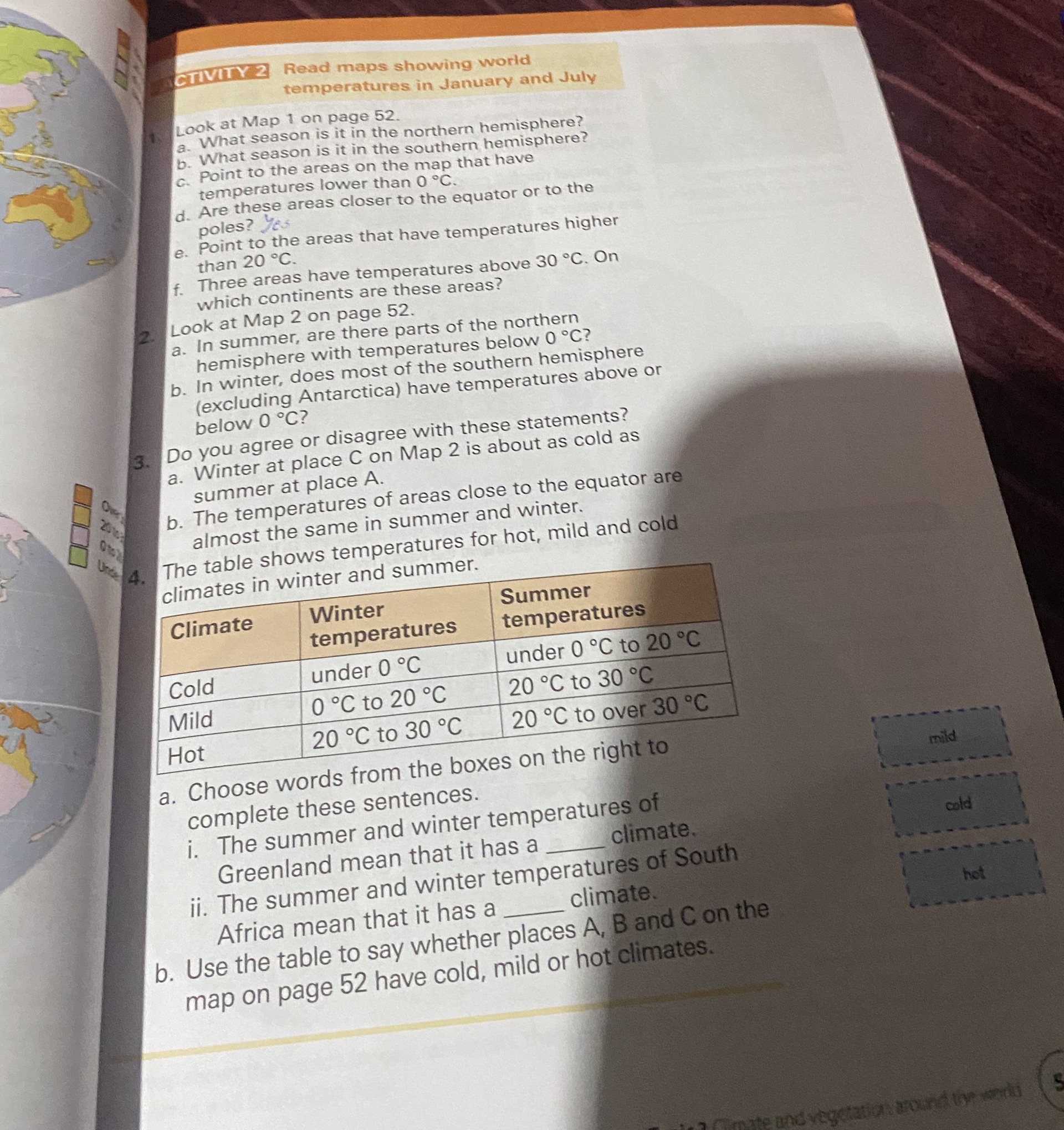ACTIVITY 2 Read maps showing world | StudyX
