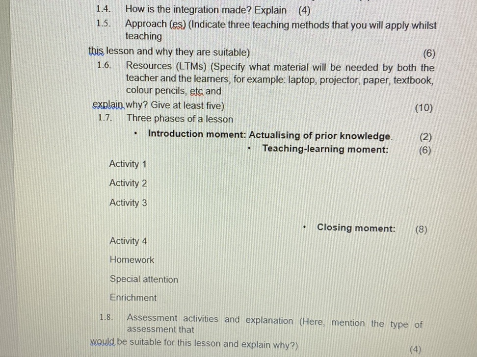 1.4. How is the integration made? Explain | StudyX