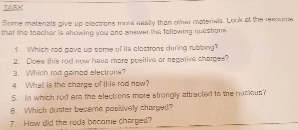 Some materials give up electrons more easily | StudyX