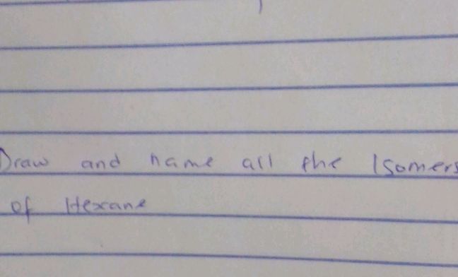 Hexane Isomers: Drawing and Naming