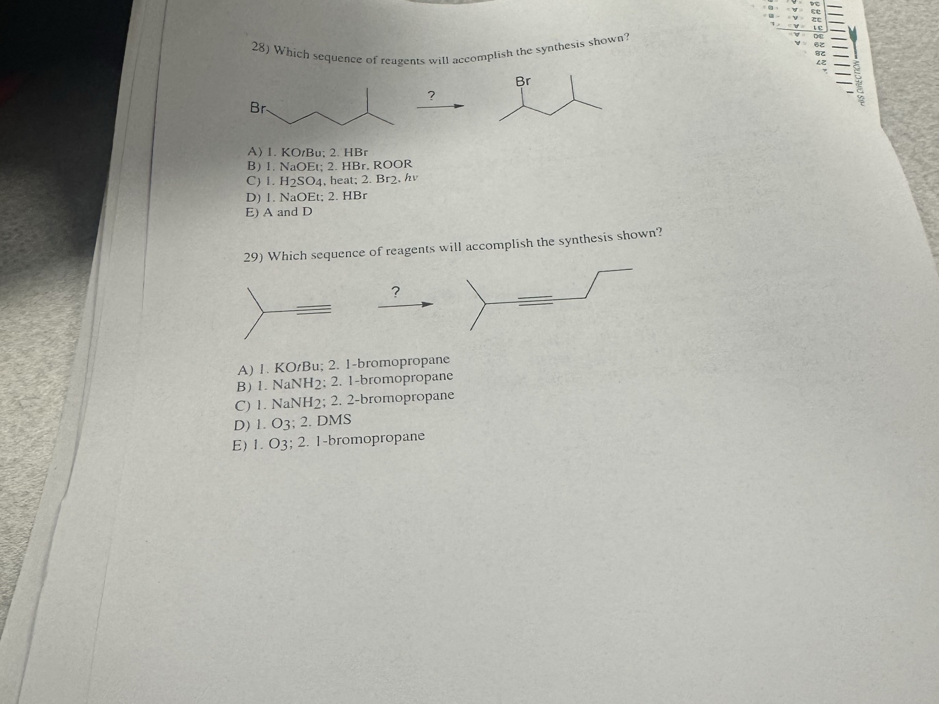 28) Which sequence of reagents will | StudyX