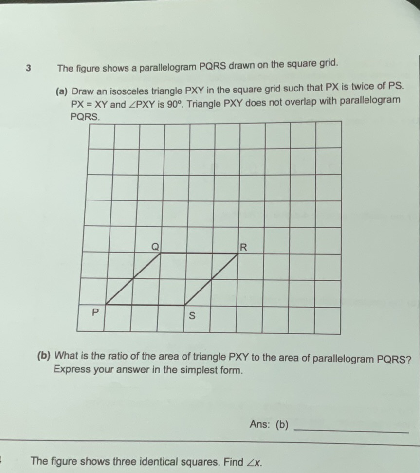 3 The figure shows a parallelogram PQRS | StudyX