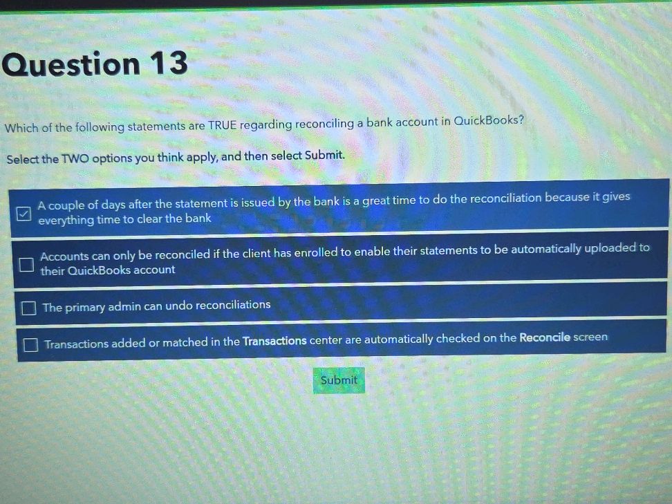 Question 13 Which of the following | StudyX