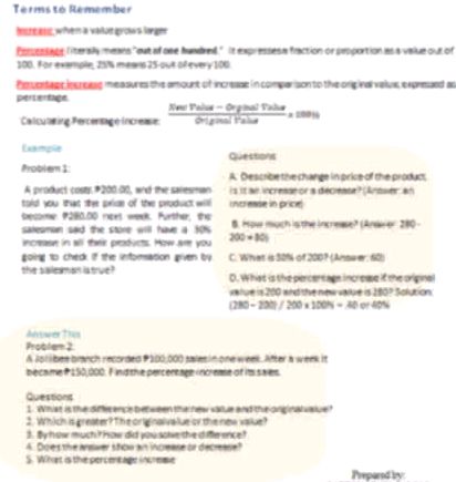 Calculating Percentage increase: {New Value | StudyX
