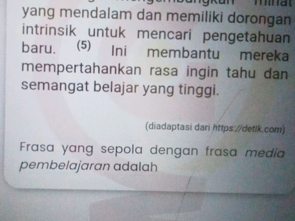 Frasa yang sepola dengan frasa media | StudyX