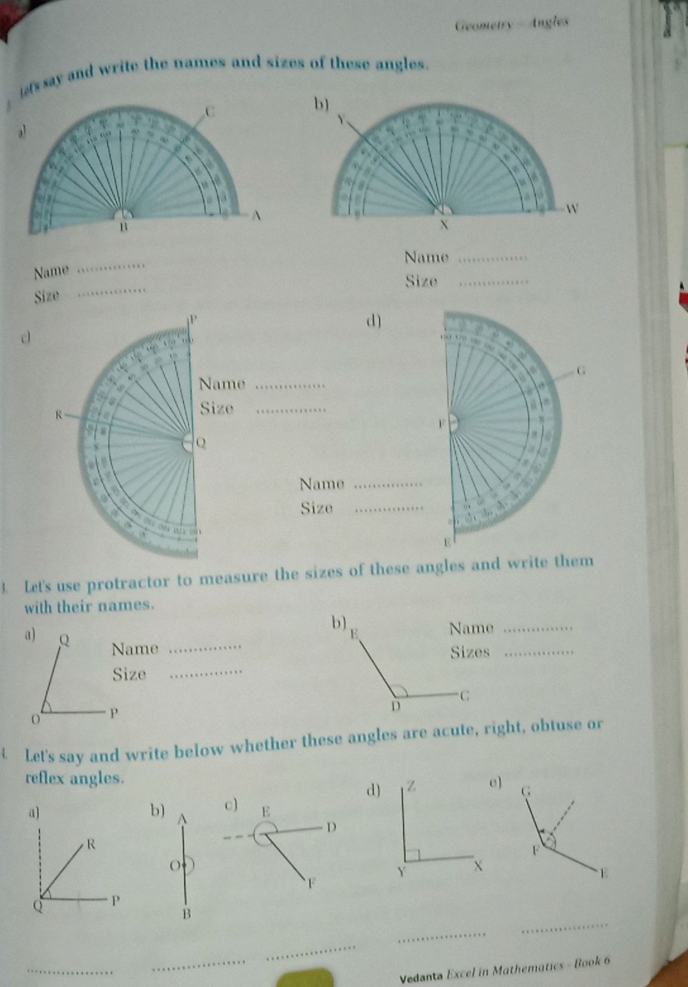 1. Let's say and write the names and sizes | StudyX