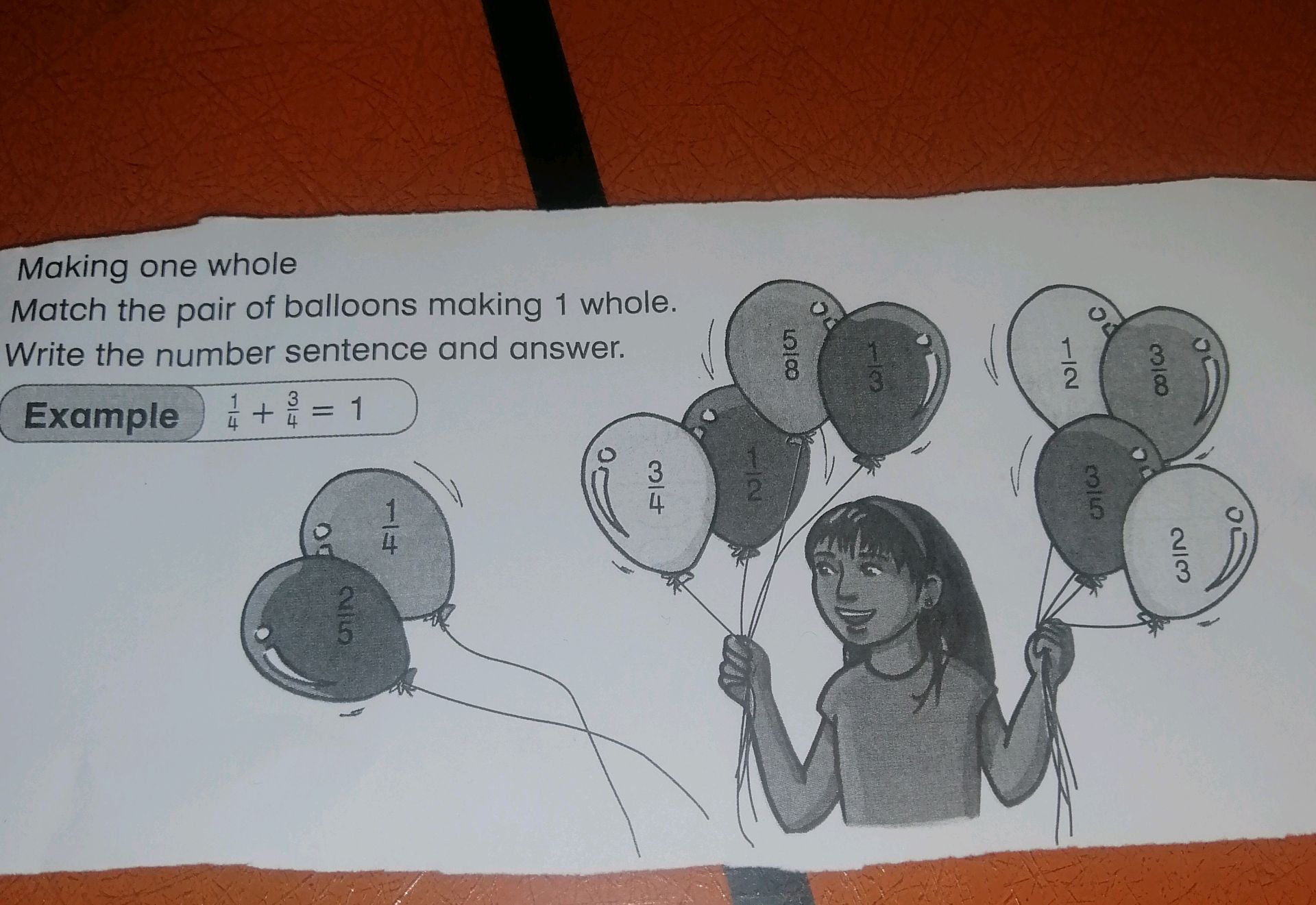 Making one whole Match the pair of balloons