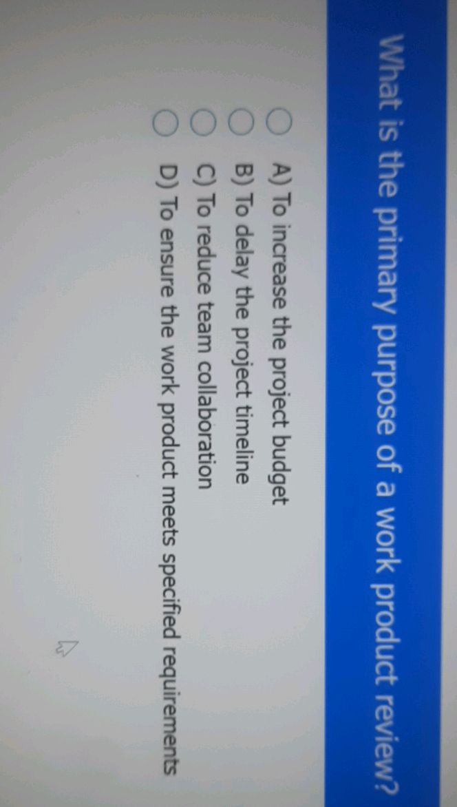 What is the primary purpose of a work | StudyX