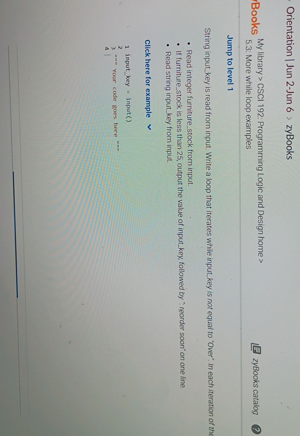 String input_key is read from input. Write a | StudyX