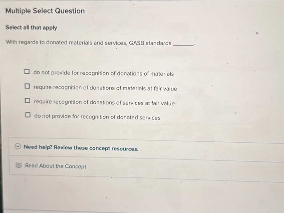 Multiple Select Question Select all that | StudyX