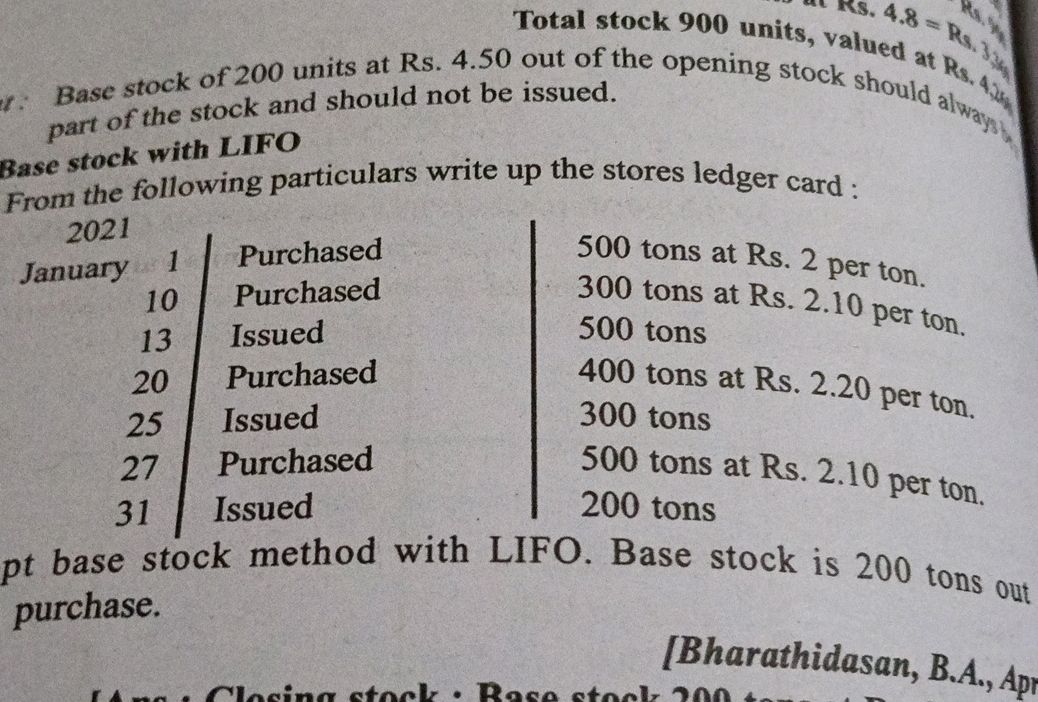 From the following particulars write up the | StudyX