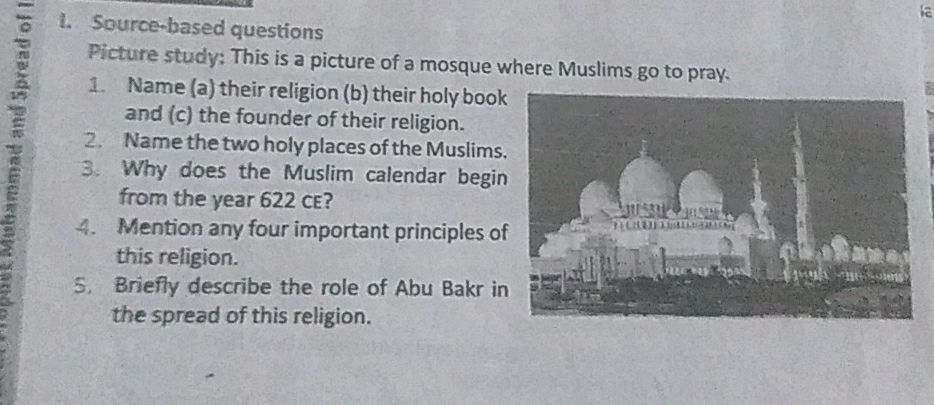 1. Source-based questions Picture study: | StudyX