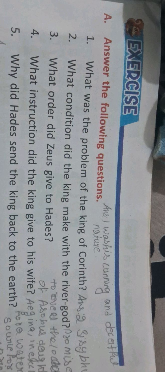 A. Answer the following questions. 1. What | StudyX