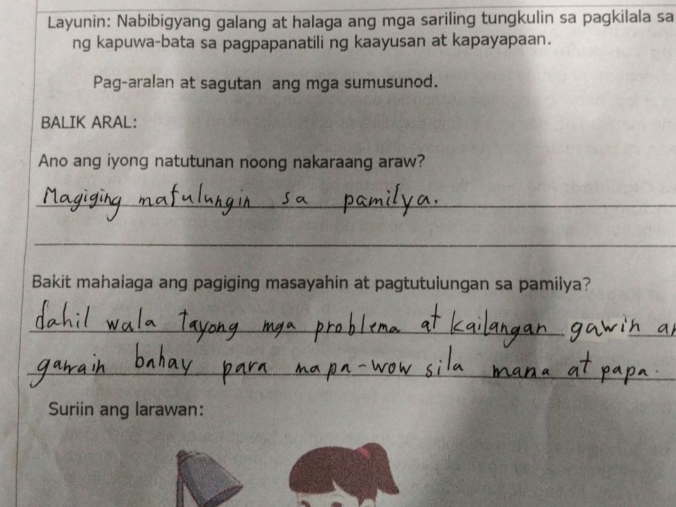 BALIK ARAL: Ano ang iyong natutunan noong | StudyX