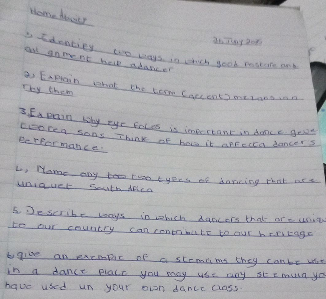 1. Identify two ways in which good posture | StudyX