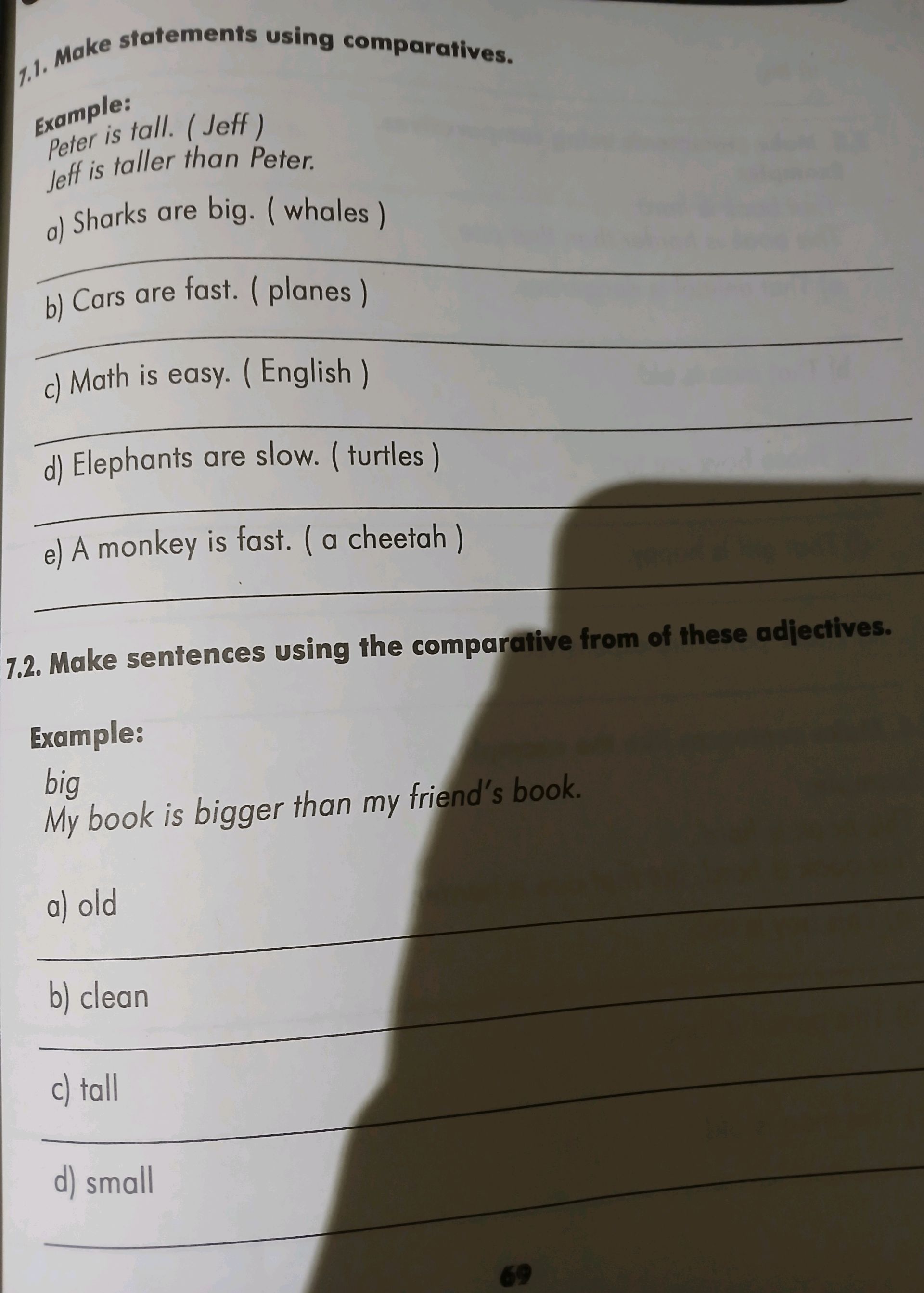 7.1. Make statements using comparatives. | StudyX
