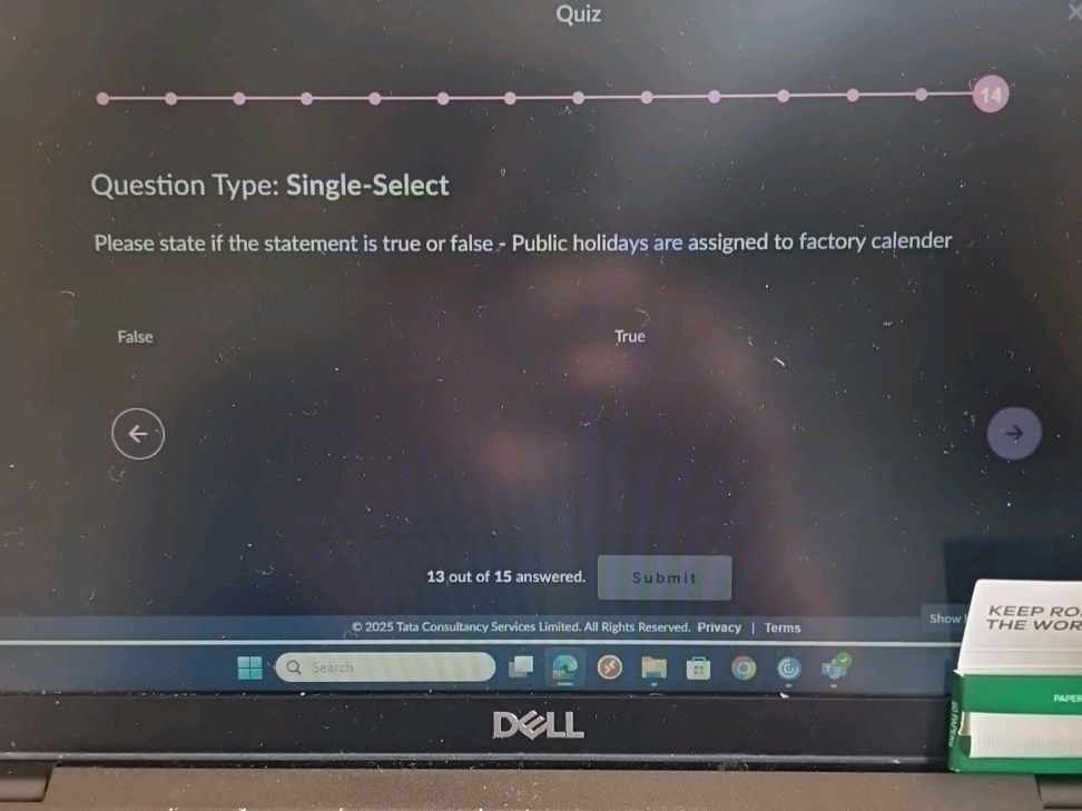 Please state if the statement is true or