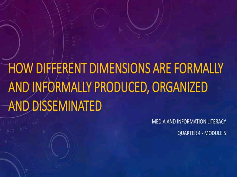 HOW DIFFERENT DIMENSIONS ARE FORMALLY AND