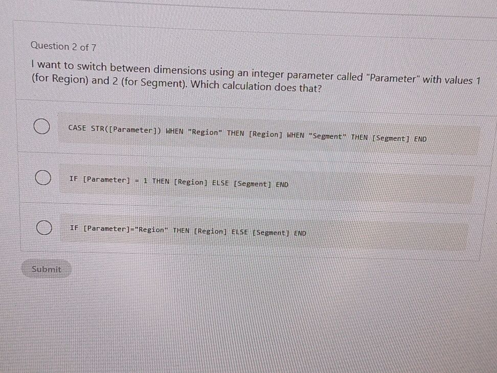 Question 2 of 7 I want to switch between | StudyX