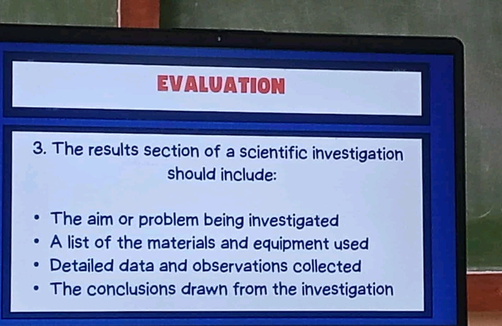 3. The results section of a scientific | StudyX