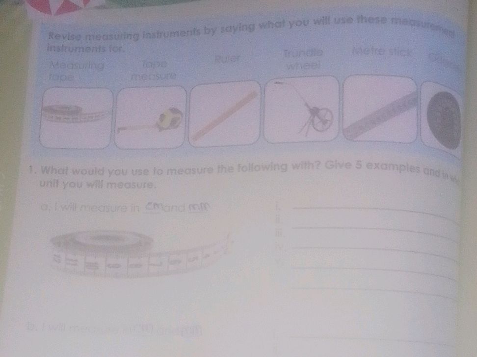 Revise measuring instruments by saying what | StudyX