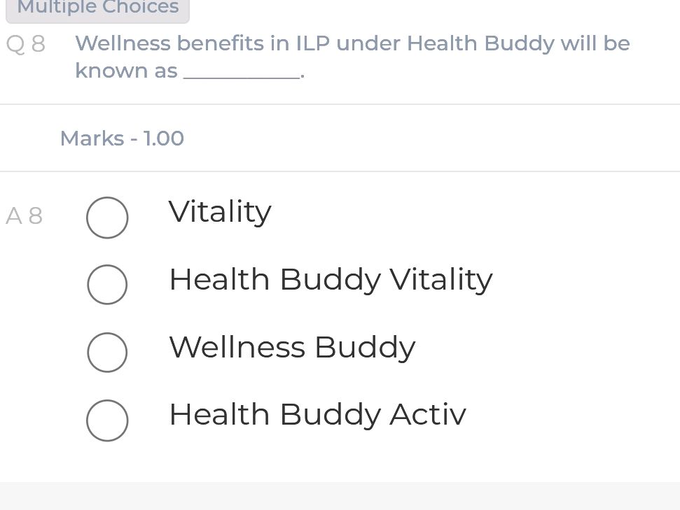 Wellness benefits in ILP under Health Buddy