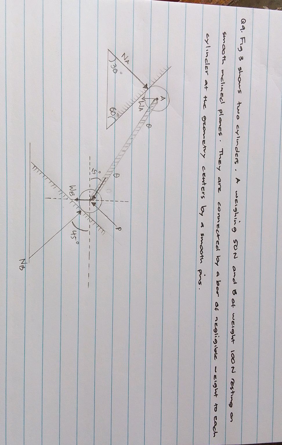 Q9. Fig 3 shows two cylinders. A weighing | StudyX
